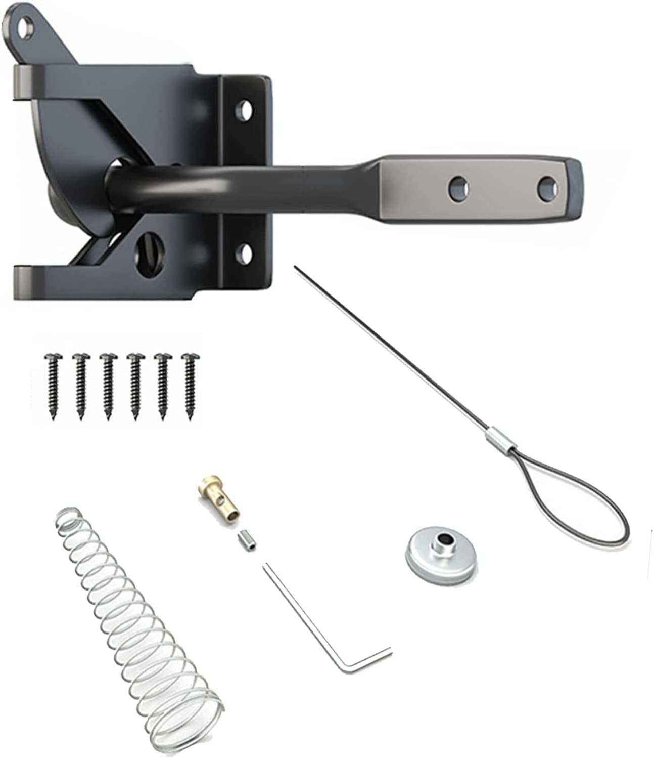 Garden gate latch, self-closing gravity latch, automatic gravity lever ...