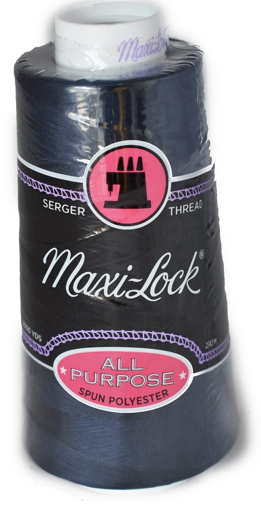 Maxi Lock All Purpose Thread Navy 3000 YD Cone MLT-041 - Walmart.com
