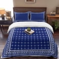 Blue Plaid Duvet Cover Set King Size, Country Rustic Farmhouse ...