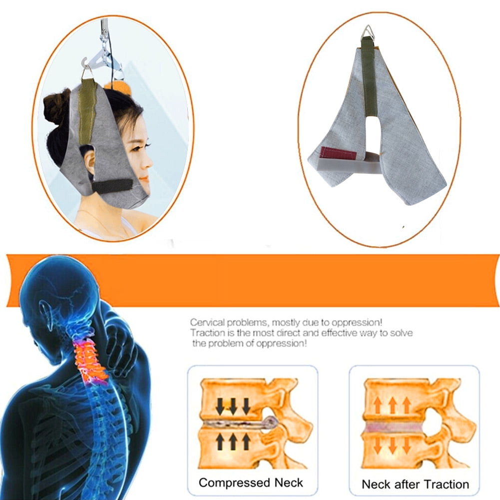 Cervical Traction Kit Over Door Hanging Spine Portable Adjustable Neck ...