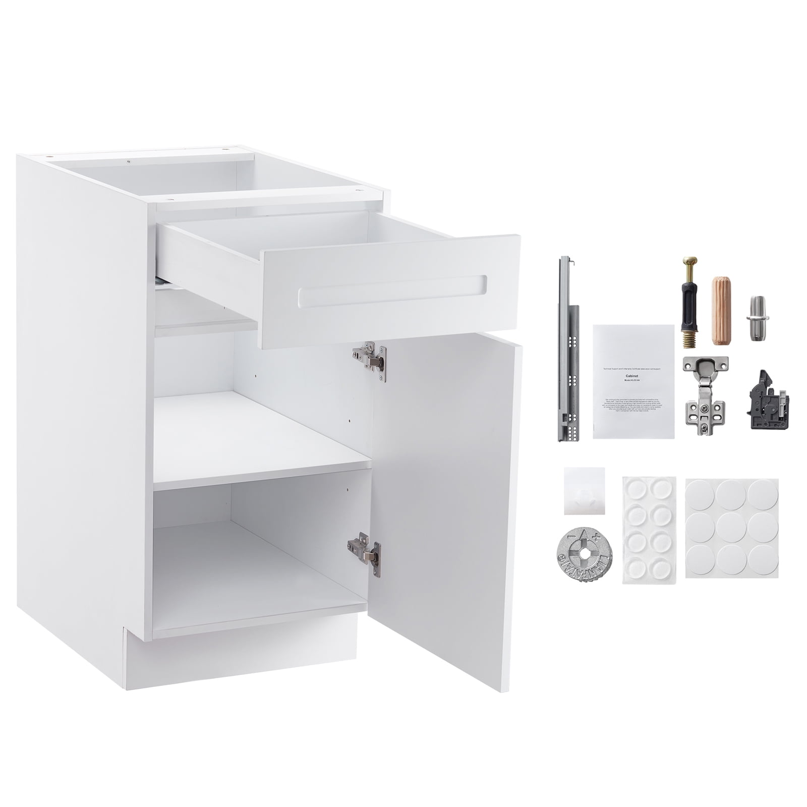 Click here for Kffkff White Shaker Base Cabinet With Drawer  18-I... prices