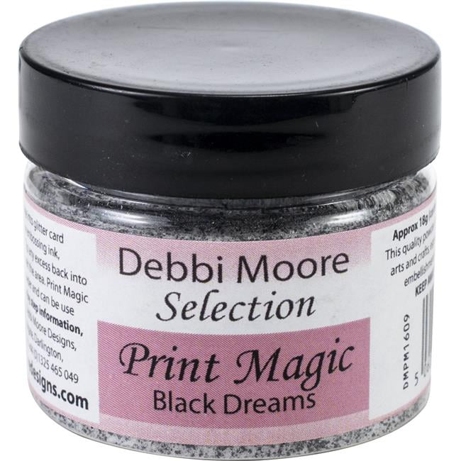 Debbi Moore Print Magic Ultra Fine Embossing Powder-Black Dreams ...