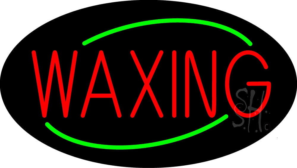 Red Waxing LED Neon Sign 20 x 37 - inches, Black Square Cut Acrylic ...
