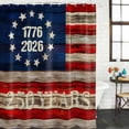 250 Year American Anniversary Flag Shower Curtain Set - Small 36" x 72 ...