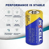 PKCELL C Size Batteries Heavy Duty Batteries 1.5V R14P UM-2 Batteries ...