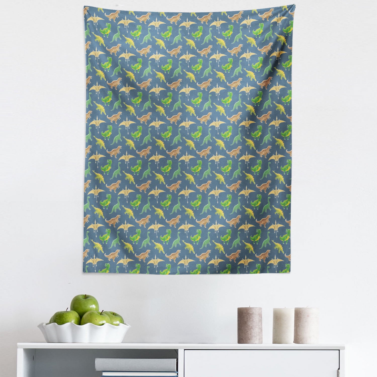 Dinosaur Funny Tapestry, T-rex Pterodactyl Extinct Genus Inhabitants of ...