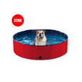 Foldable Dog Pool, Portable Collapsible Kids Pet Dogs Pool Bathing Tub ...