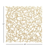 DecMode Contemporary Square Gold Metal Strip Pattern Wall Décor, 40"W x ...