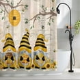 Bees Dwarfs Shower Curtains for Bathroom, Yellow Sunflower Branch ...