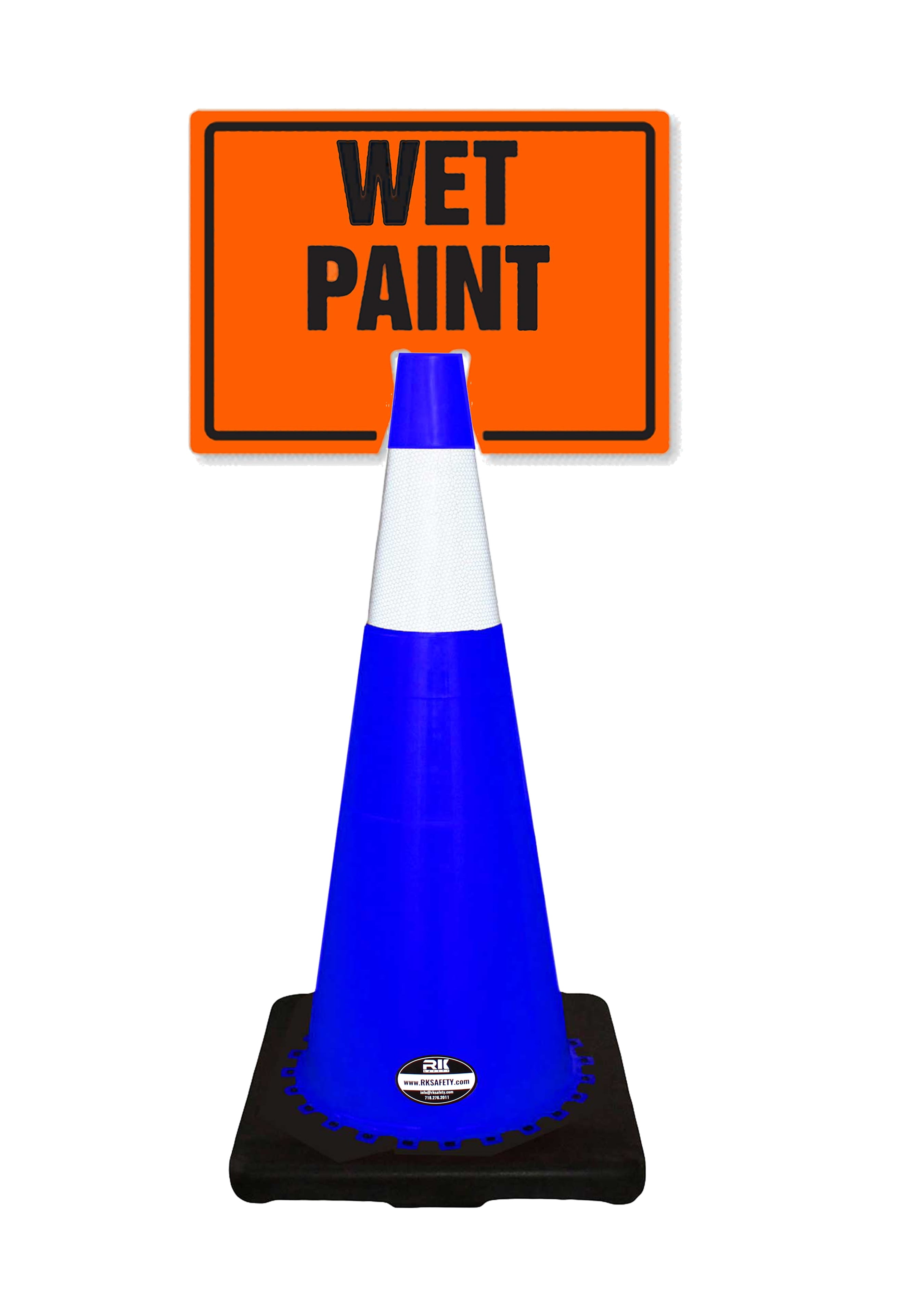 RK-Safety 28" Blue Cone, Black base With One 6" Reflective Tape, Plus ...