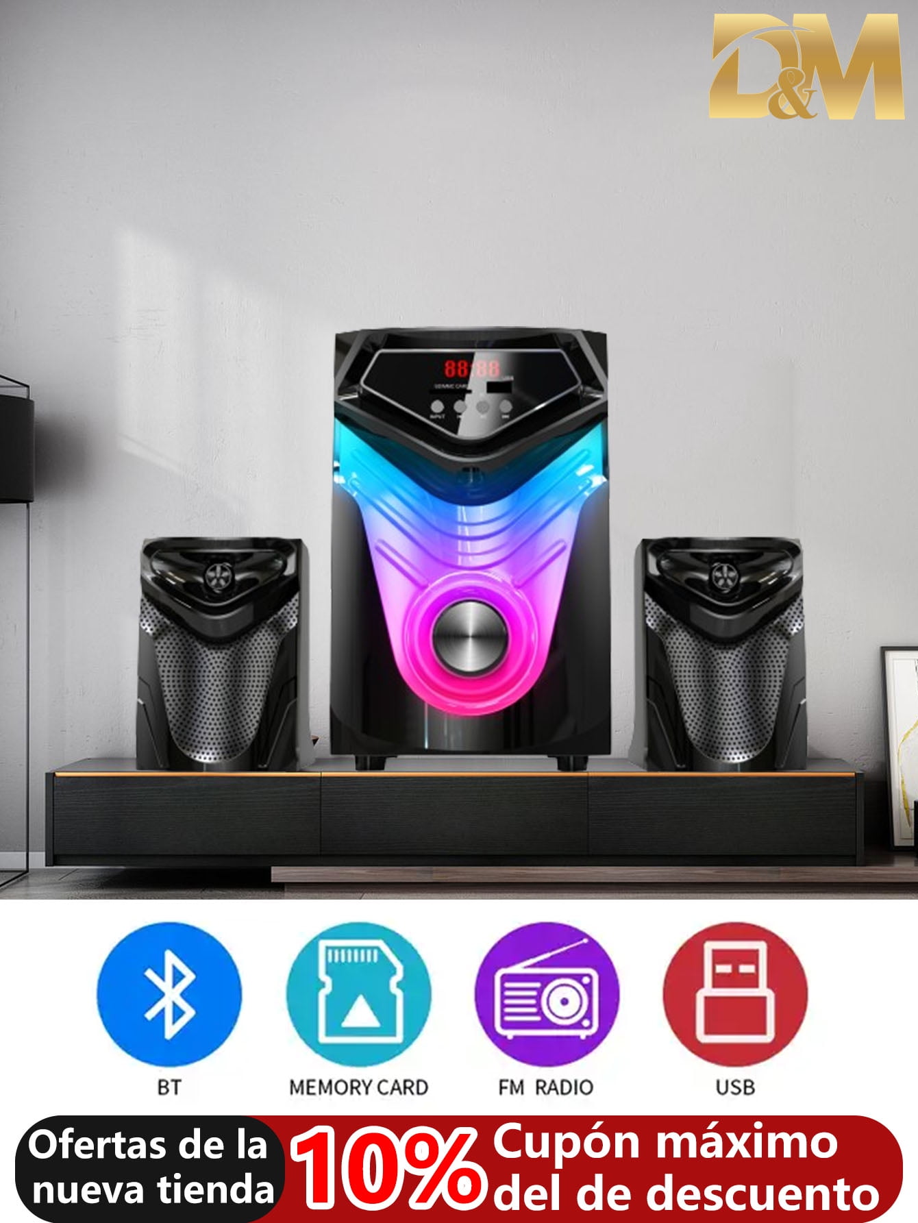 Colobox DM-4015 Bocinas Multimedia Estéreo Del Bocina Teatro En Casa ...