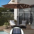 10 ft Solar Lighted Patio Umbrella with Adjustable Tilt, UV-Resistant ...