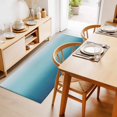 Blue Gradient Ombre Rectangle Area Rug 2x6ft,Living Room Rug Non-Slip ...