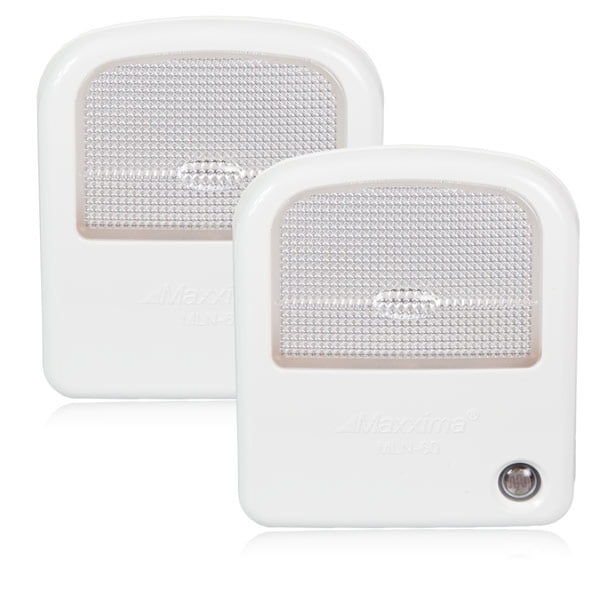 Maxxima LED Night Lights With Dusk To Dawn Sensor Cool White (Pack of 2 ...