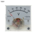91C4 DC Voltmeter Analog Panel Voltage Meter Mechanical Pointer Type 3 ...