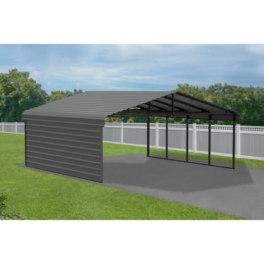Arrow Steel Carport with 2 Side Wall Kits, 10x20x09 - Walmart.com