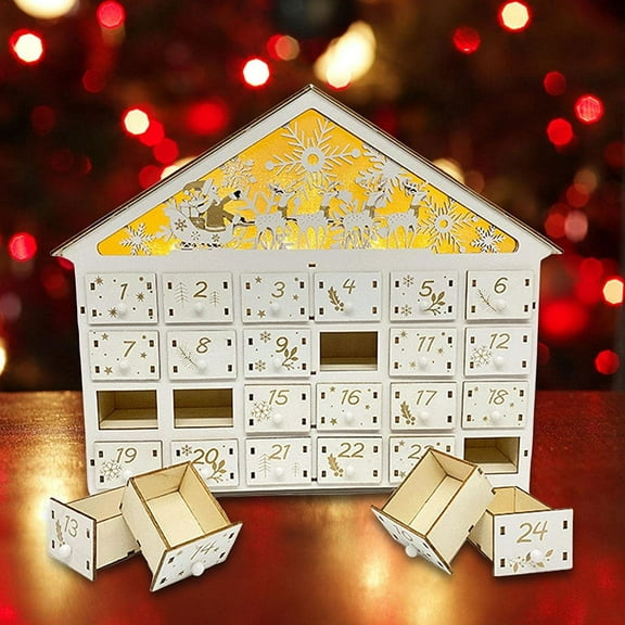 Advent Calendar 2024 Christmas Decoration Wooden Countdown Calendar ...