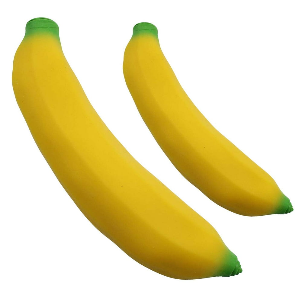 2 Squishy Sand-Filled Banana - Moldable Sensory, Stress, Squeeze Fidget ...