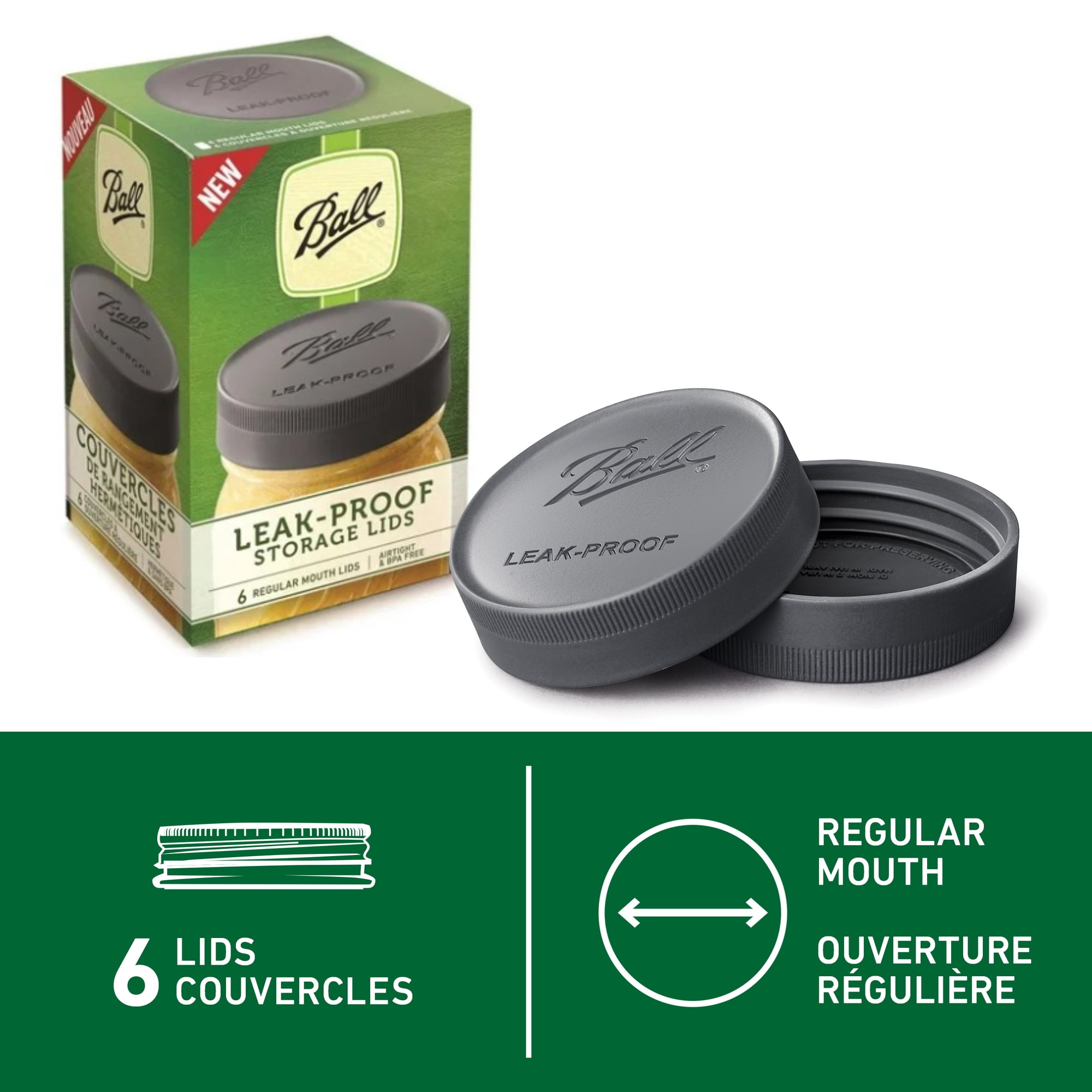 Click here for Ball Leak-Proof Storage Lids  Regular Mouth  6 Pac... prices