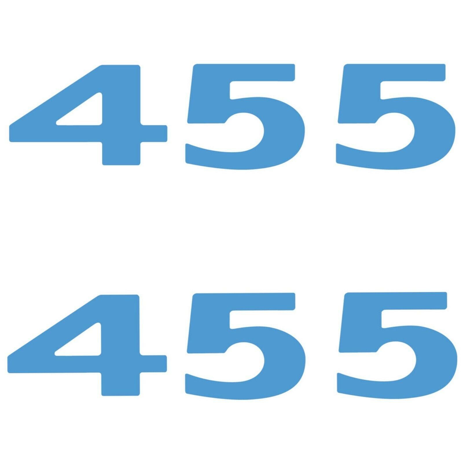 RestoParts Light Blue 455 Hood Scoop Decal Set 1971-1972 Pontiac GTO ...