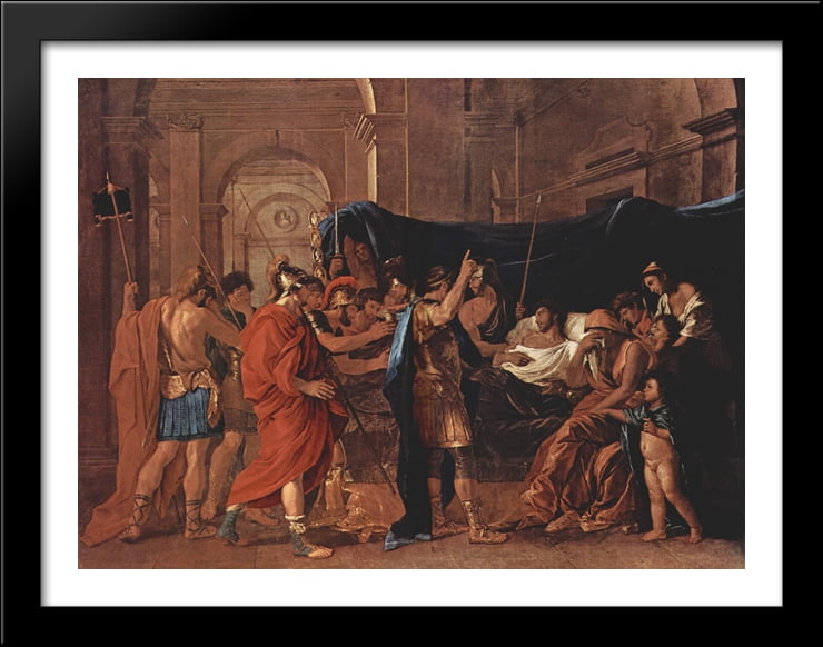 The Death of Germanicus 36x28 Large Black Wood Framed Print Art by ...