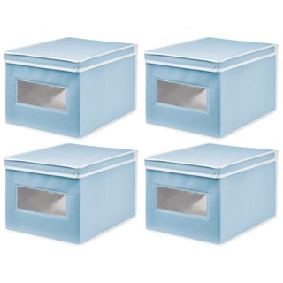 Homz 18 Gallon Storage Container, Blue Base and Lid, Set of 4 - Walmart.com