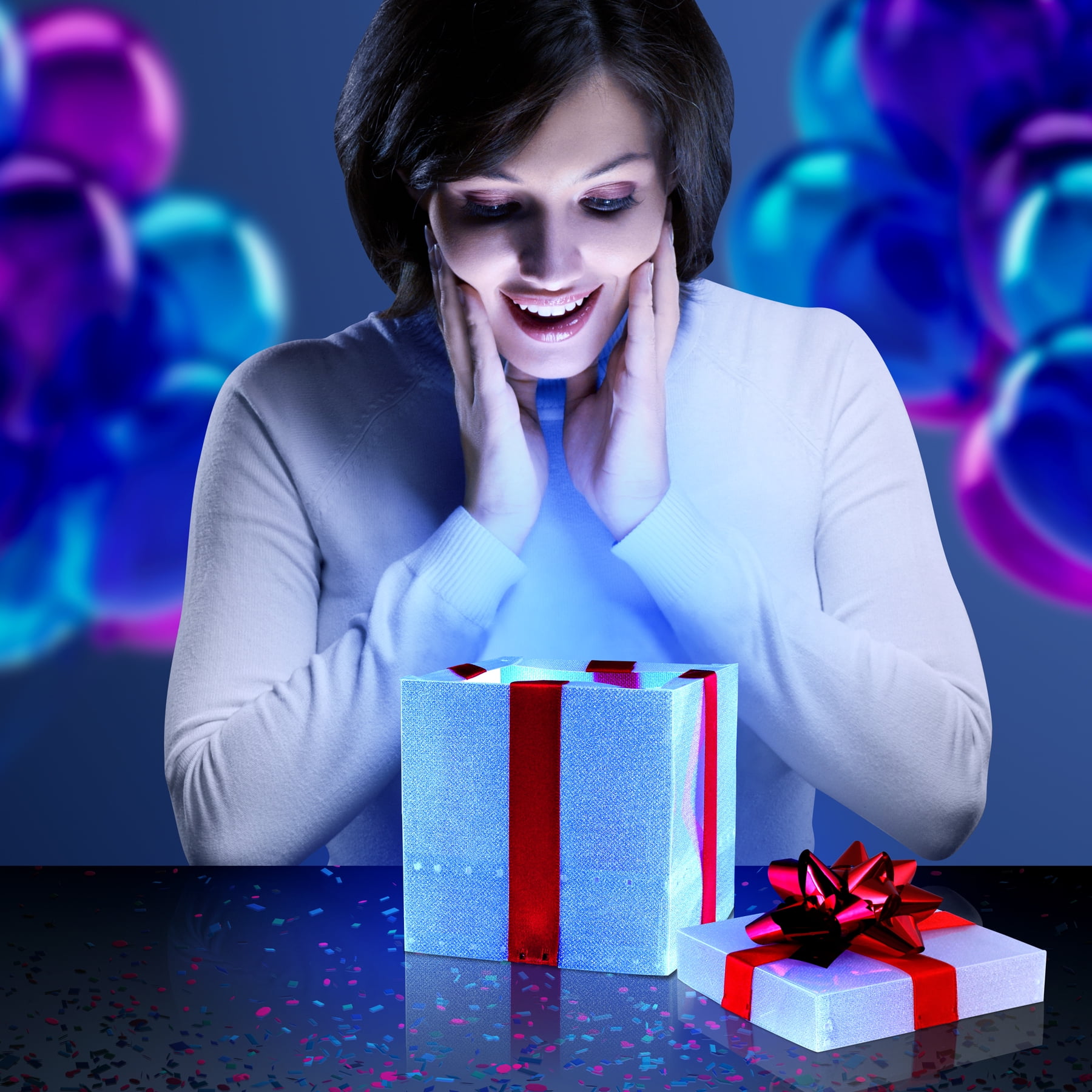 FlashingBlinkyLights Color Changing LED Gift Box - Walmart.com