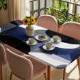 Abstract Round Fitted Rectangle Tablecloth 24" x 50" Visual Art Blue ...