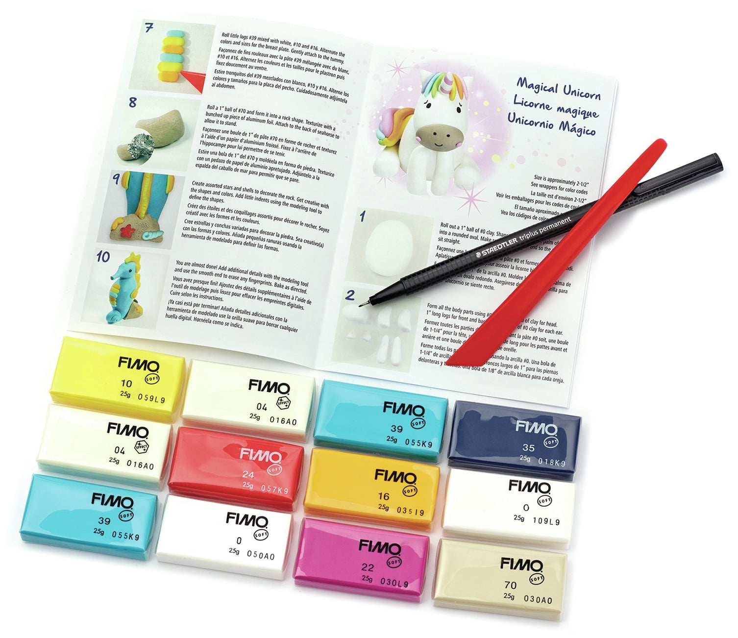 Fimo Professional Soft Polymer Clay 14/Pkg-Magical Creatures - Walmart ...