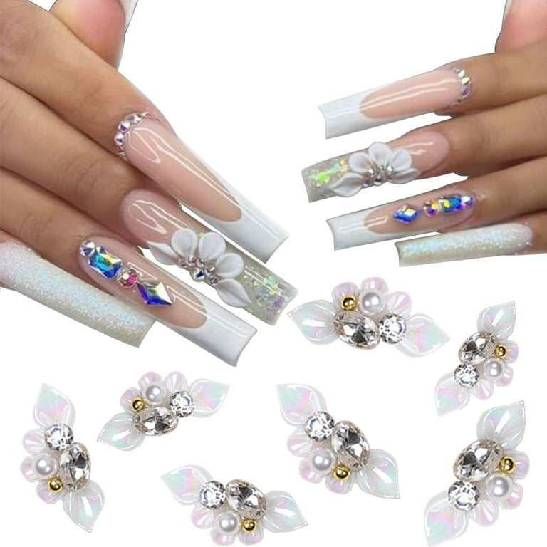 Simple Nail Art With Rhinestones