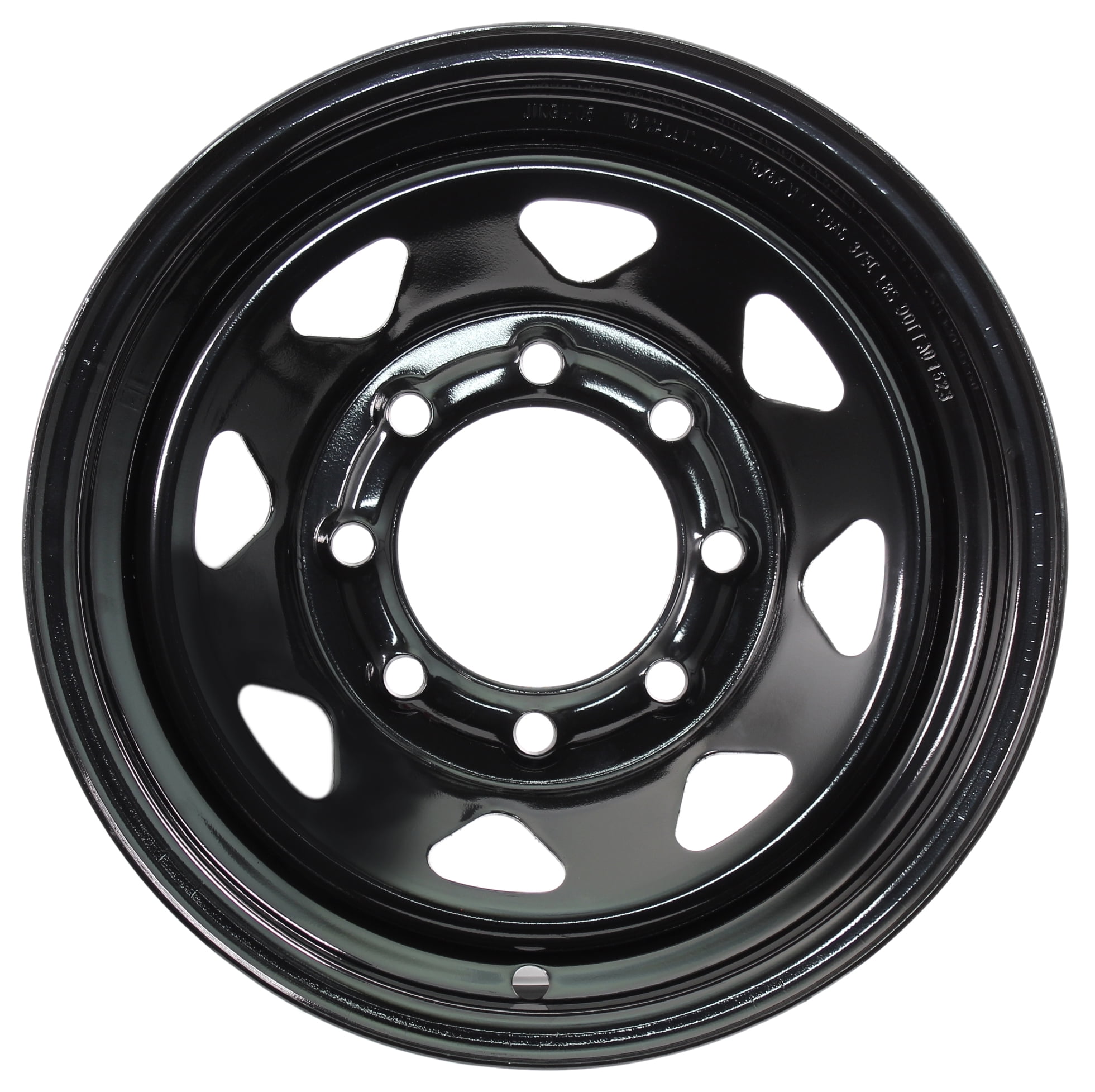 eCustomrim Trailer Wheel 16 in. X 6 in. 8 Lug Black Steel Rim Wheel ...