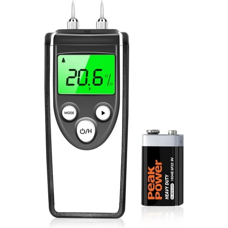 YERDGARY Digital Wood Moisture Meter, Moisture Detector with Battery ...