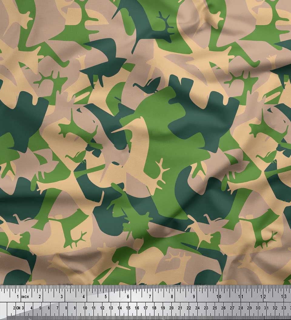 Soimoi Cotton Duck Fabric Animals & Texture Print Fabric by the Yard 42 ...