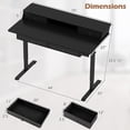 Tangkula 55-Inch electric Standing Desk with 4 Storage Drawers ...
