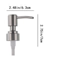Stainless Steel Silver Soap Dispenser Pump Replacement Head For ...