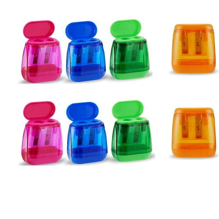 Pencil Sharpeners, 8 Manual Pencil Sharpeners, Compact Two-hole Pencil ...