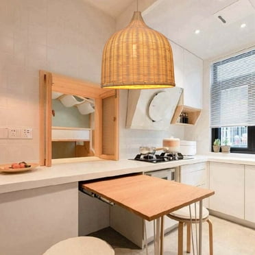 Arturesthome White Handwoven Rattan Boho Pendant Lighting Fixtures ...