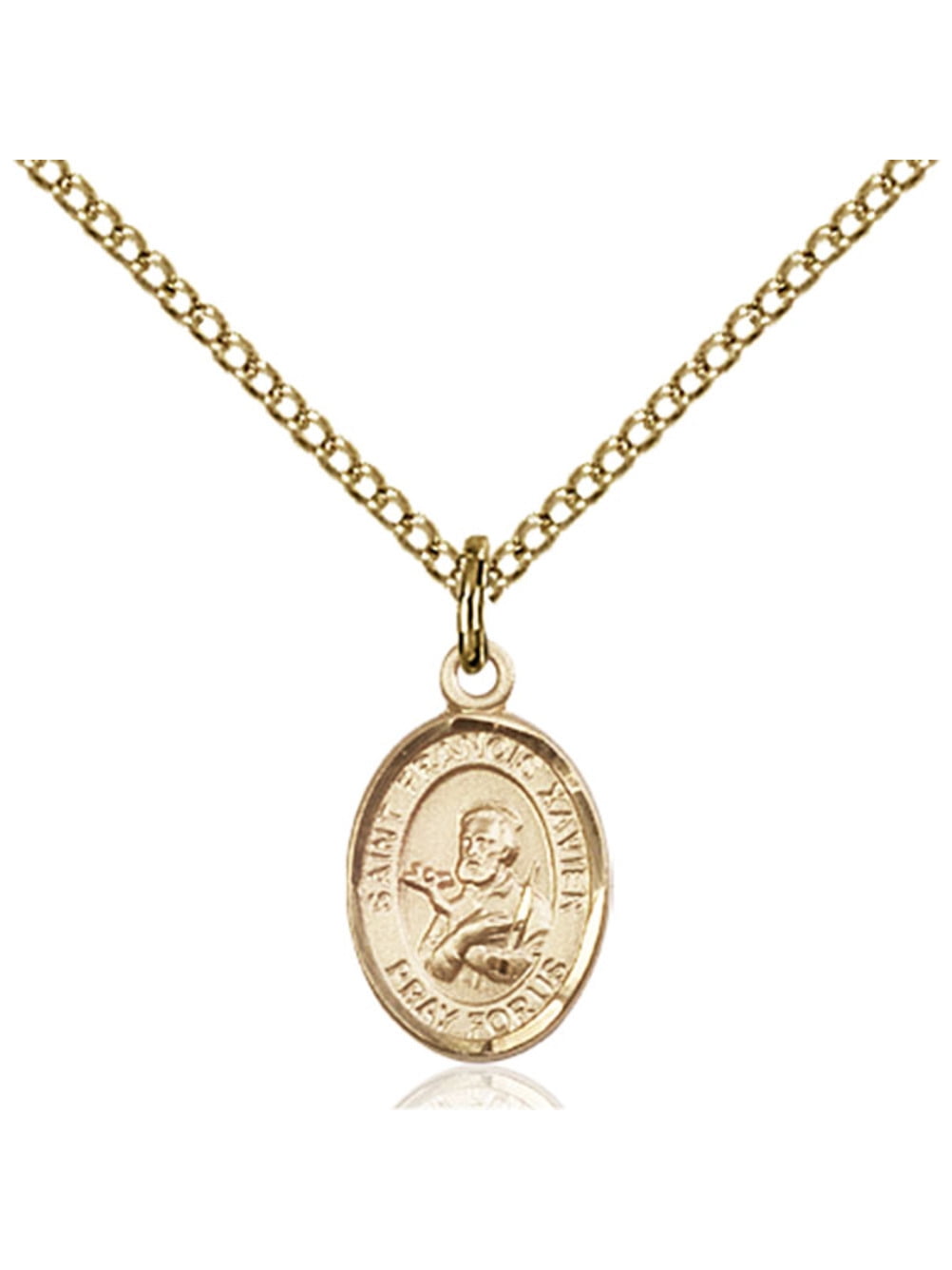 Gold Filled St. Francis Xavier Pendant 1/2 x 1/4 inches with Gold ...