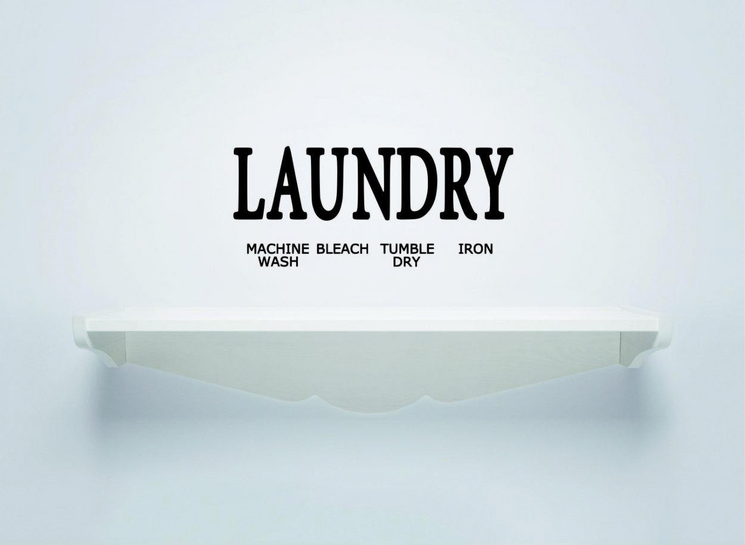 Laundry Machine Bleach Sign Vinyl Wall Decal for Home - Dirty Bleach ...