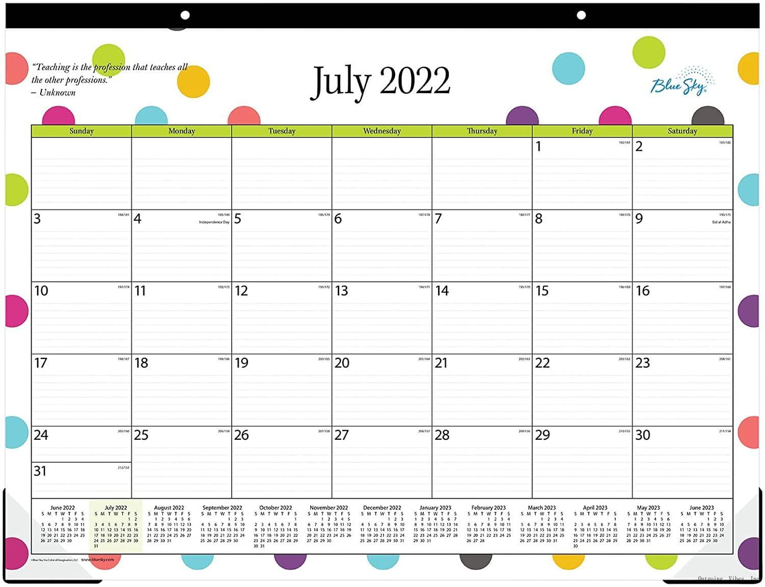 2022-2023 Academic Year Teacher Monthly Desk Pad Calendar, 22" X 17 ...
