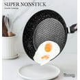 Michelangelo Nonstick Granite Frying Pan with Lid 10 Inch, Non-Toxic ...