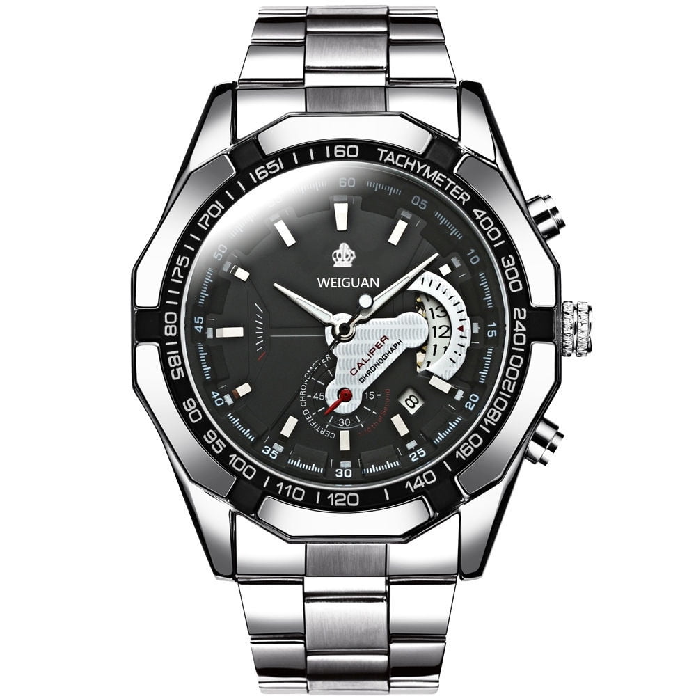 Black Steel BeltWatch Automatic Movement Watch Imported Movement ...