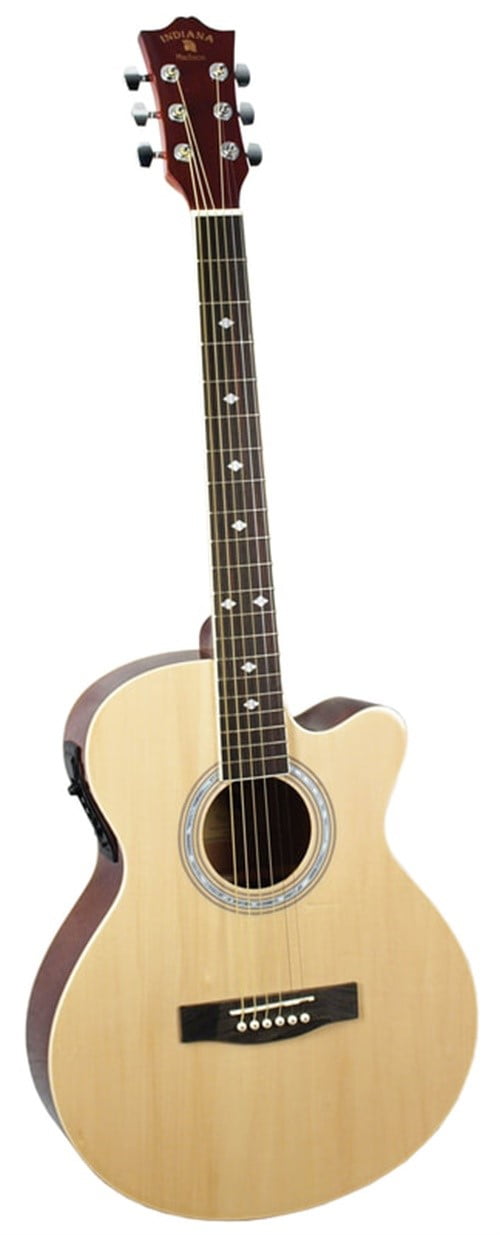 Indiana Madison Acoustic/Electric Guitar - Natural - Walmart.com ...