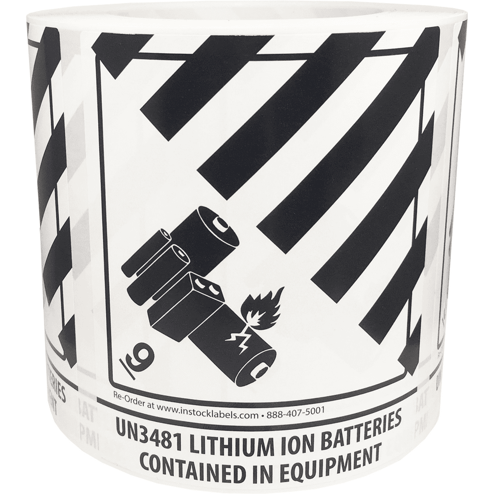 UN 3481 Hazardous Material Lithium Ion Batteries Contained in Equipment ...