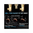 Bathroom Sink Faucet 3 Hole 2 Handle Crystal Knobs High Arc Waterfall ...