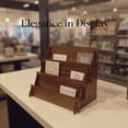 3-Tier Small Walnut Wooden Display, 15.7 X 7.7 X 11 In Craft Show Stand ...