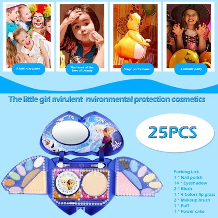 25Pcs Cosmetic Kit for Disney Princess Series for Girl Practicing ...