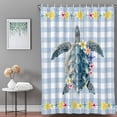 Bathroom Shower Curtain Ocean Sea Turtle Nautical Waterproof Shower ...