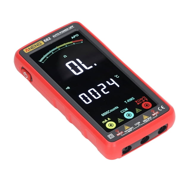 Digital Multimeter, Lithium Battery Voltage Current Tester 6000 Counts ...