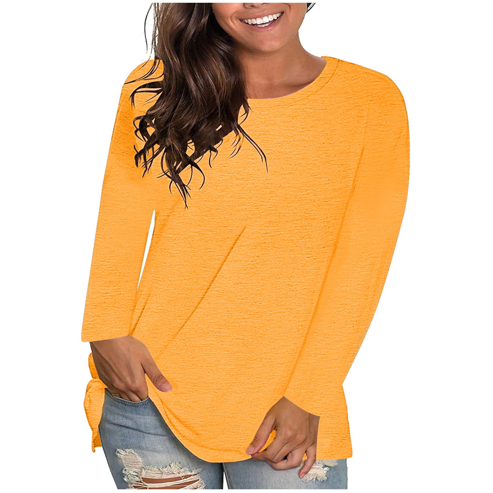 Click here for Lmnyox Long Sleeve Basic Shirt For Women Plus Size... prices